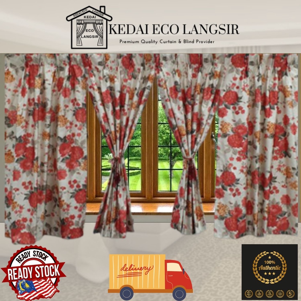 (P25) Ready Made Curtain / Siap Jahit Langsir, Langsir Moden, Langsir ...