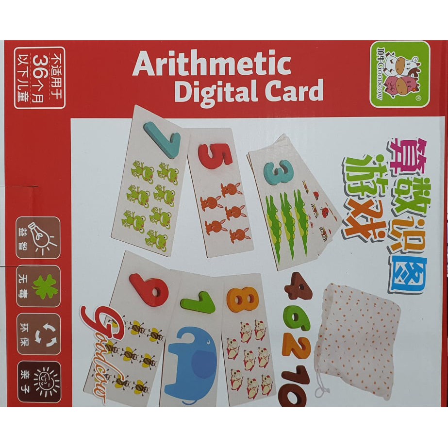 TOS Number Matching Flash Cards Set for Baby Toddler Preschool Kids ...