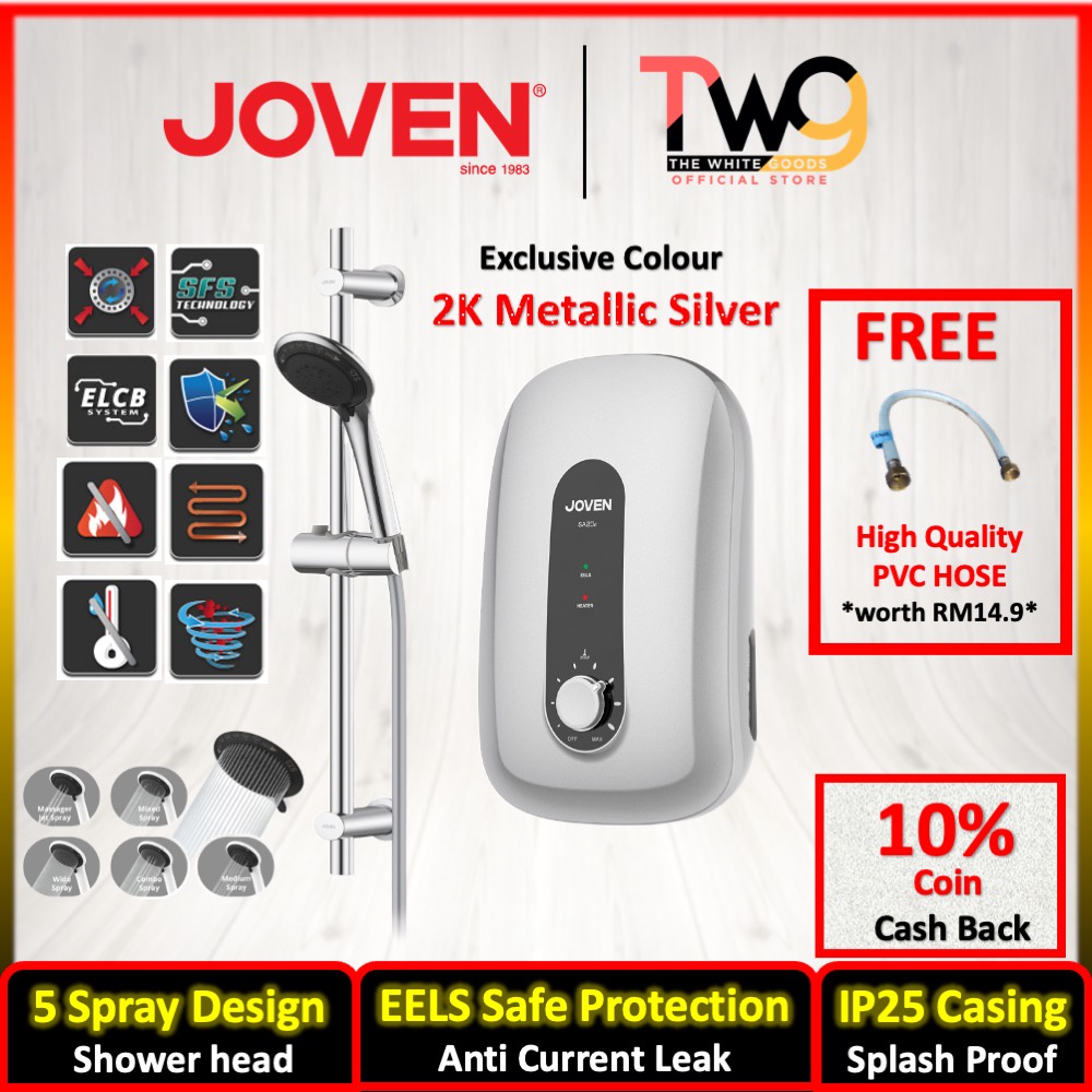 [Ready Stock] Joven Non Pump Water Heater SA20E (2K METALIC SILVER ...