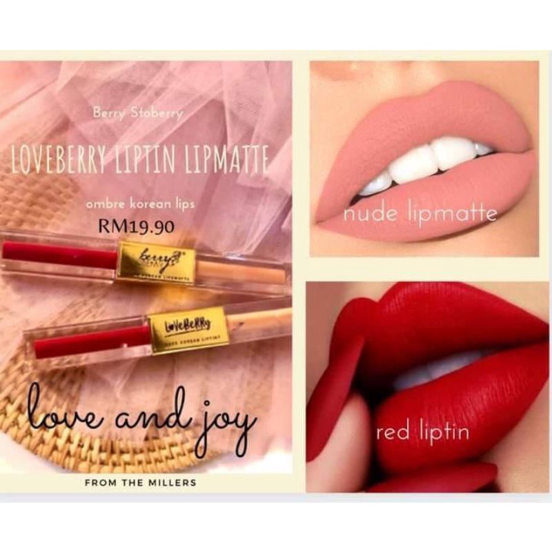 LOVEBERRY LIPTIN&LIPMATTE 🔥ORIGINAL HQ🔥 | Shopee Malaysia