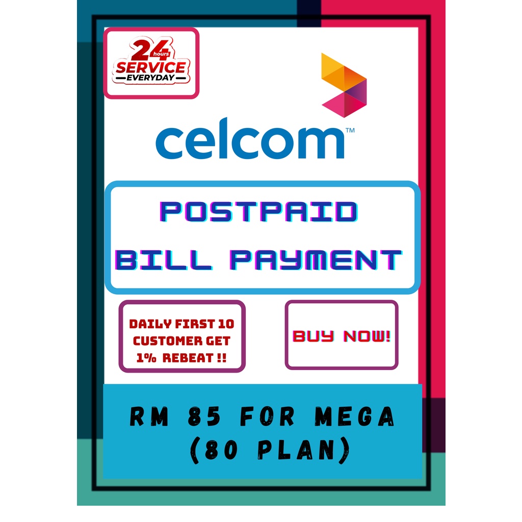 CELCOM BILL PAYMENT (POSTPAID) INSTANT TOPUP | Shopee Malaysia