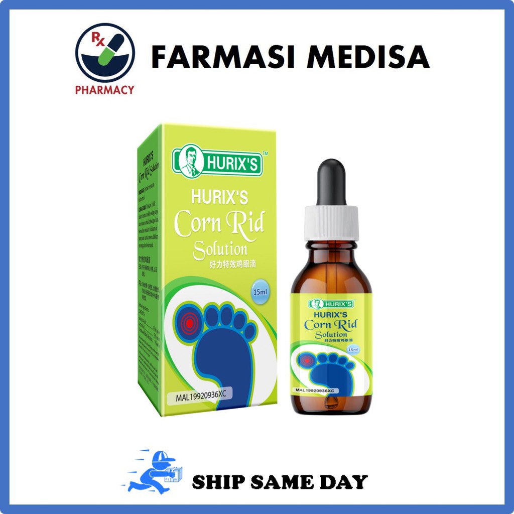 Hurix Corn Rid Solution 15ml Ubat Ketuat Ketimumul | Farmasi Medisa ...