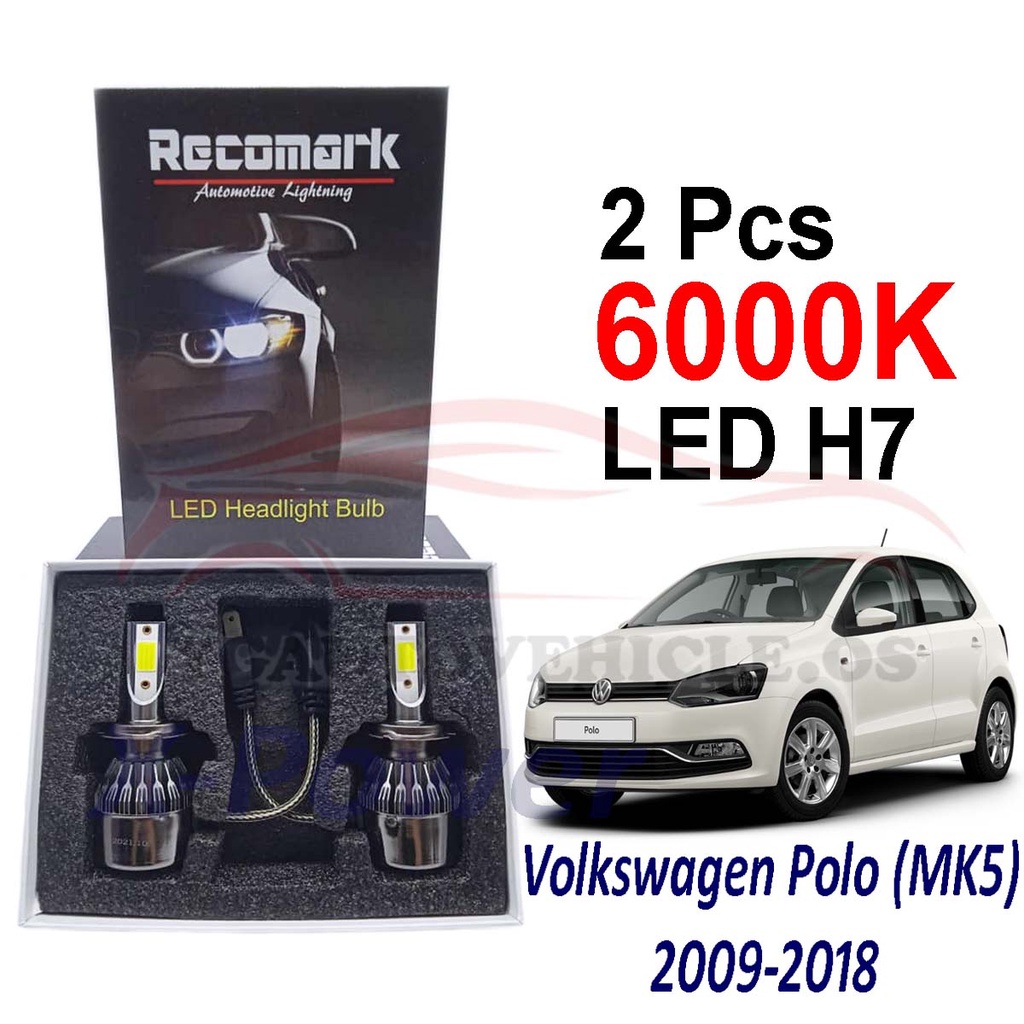 Volkswagen Polo H7 Car LED Headlamp LED Headlight Bulb 2Pcs 4300K 6000K ...