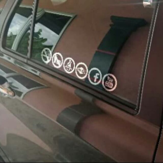 STIKER SYMBOL WI-FI FB NO SMOKING / STIKER KERETA / CERMIN KERETA ...