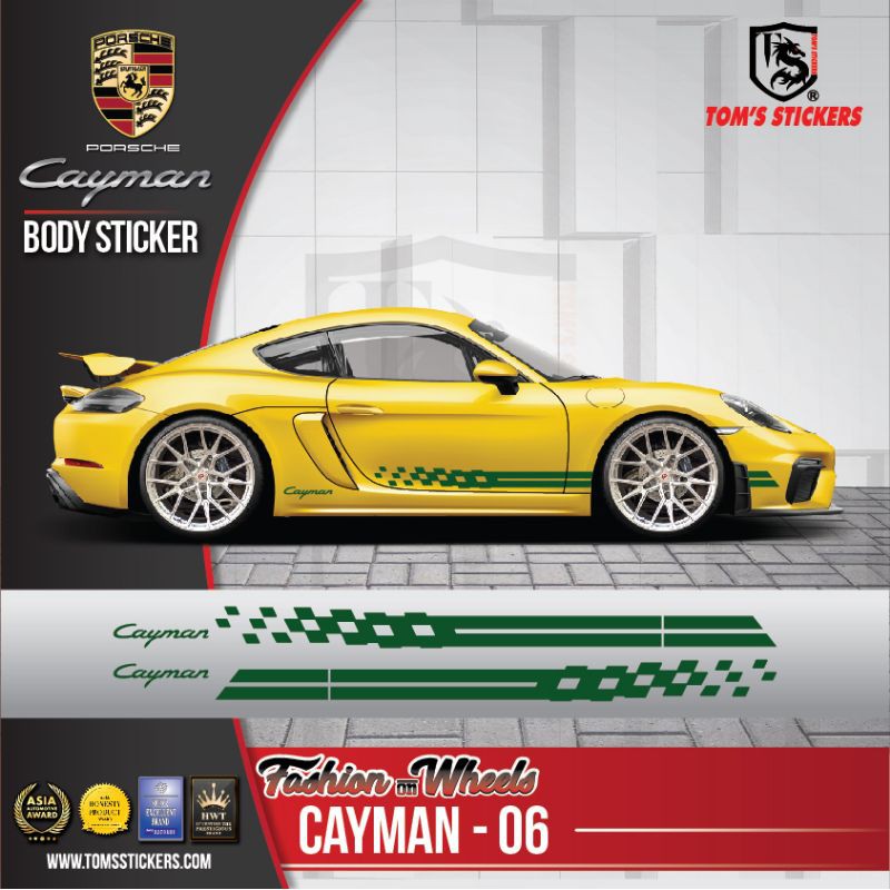 👍 PORSCHE CAYMAN CAR BODY STICKERS SET CAYMAN - 06 | Shopee Malaysia