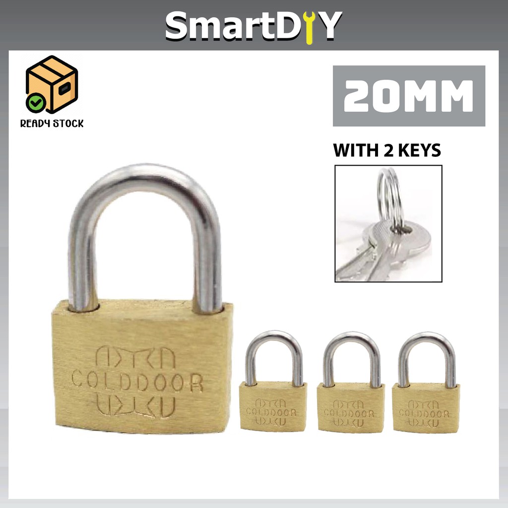 20mm Brass Padlock (20mm x 2 / 3 / 4pcs) | Shopee Malaysia