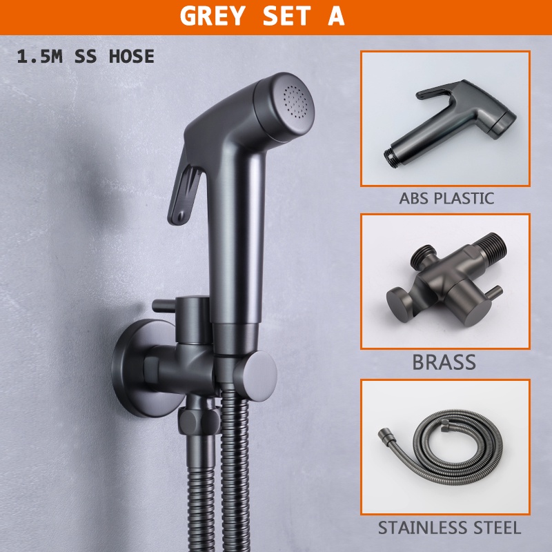 Bidet Sprayer Shataff Set Toilet Partner Matt Black Gold Metal Grey ...