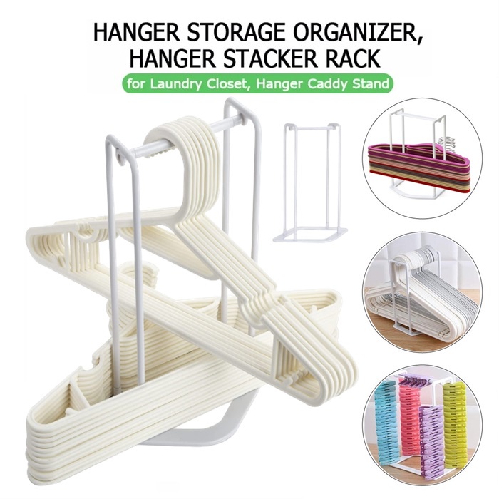 Hanger Storage Organizer Hanger Holder,Hanger Stacker Rack for Laundry ...