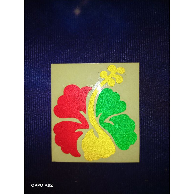 Sticker Reflect Bunga Raya Stiker Pantul Cahaya Stiker Potong Stiker ...