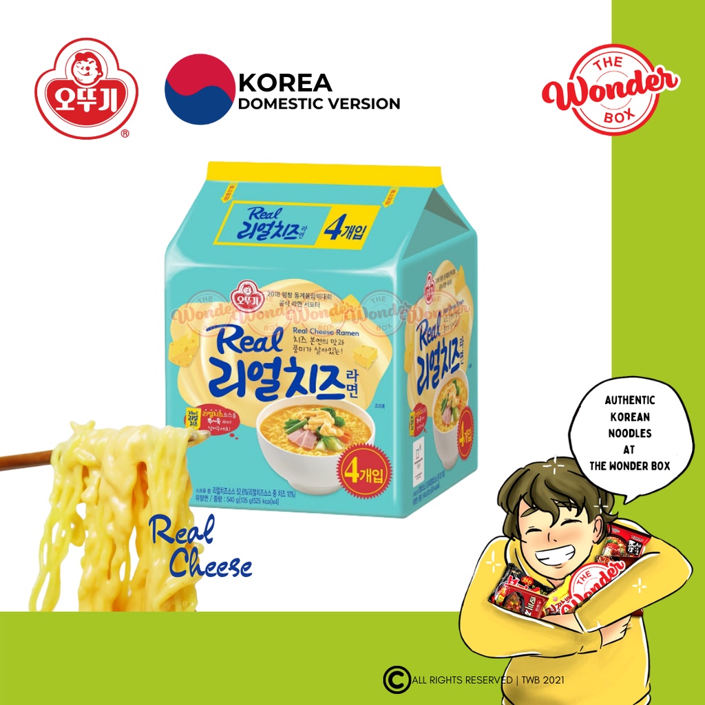 MADE IN KOREA | Korean Noodles Ottogi Real Cheese Ramyun 135g 오뚜기리얼 치즈 ...