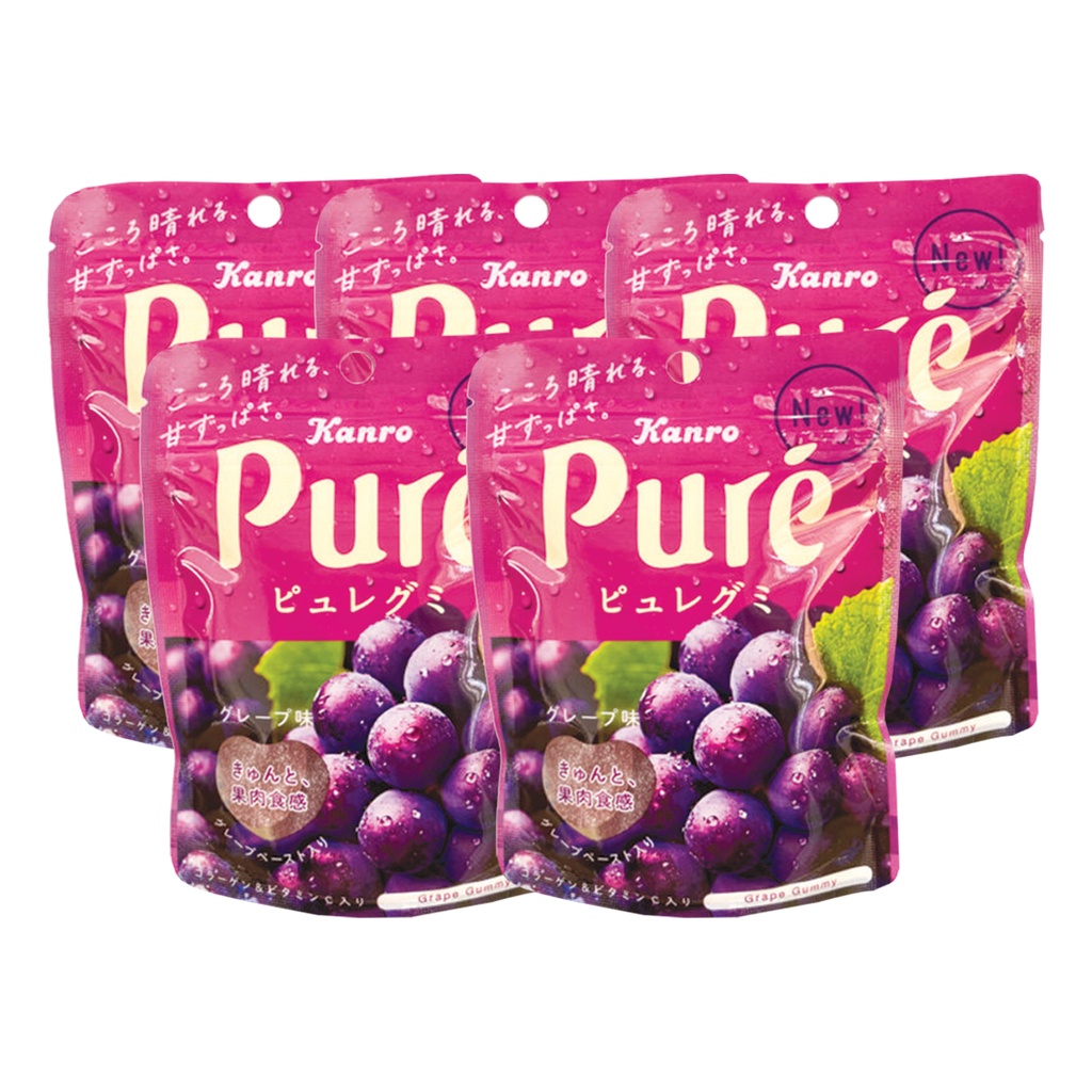 THE FRUITS KING - KANRO PURE GUMMY CANDY/ PURE GUMMY CANDY/ JAPAN Puré/ GRAPE/ LEMON/ MUSCAT/ 甘乐 ...