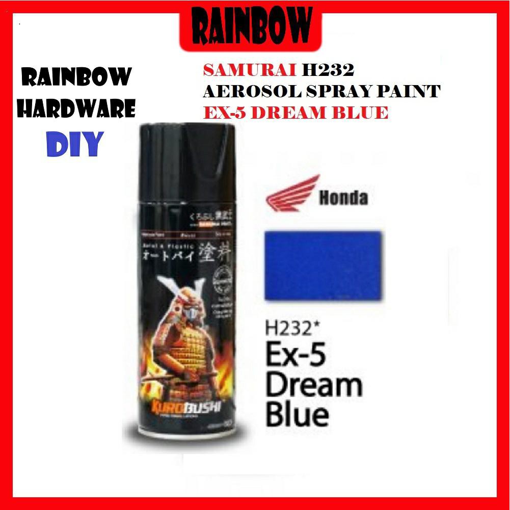 SAMURAI AEROSOL H232 SPRAY PAINT HONDA EX-5 DREAM BLUE 400ML (SABAH DAN SARAWAK TIDAK BOLEH POST ...