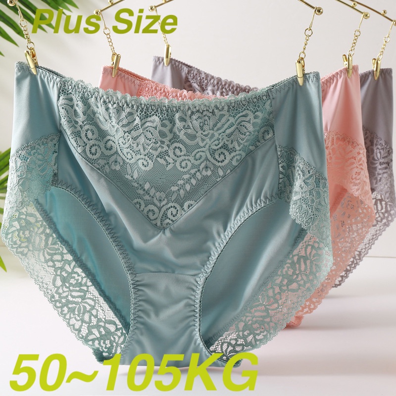 Plus Size Women Panties for Ladies (50-105KG) 7 Colors Vintage High ...