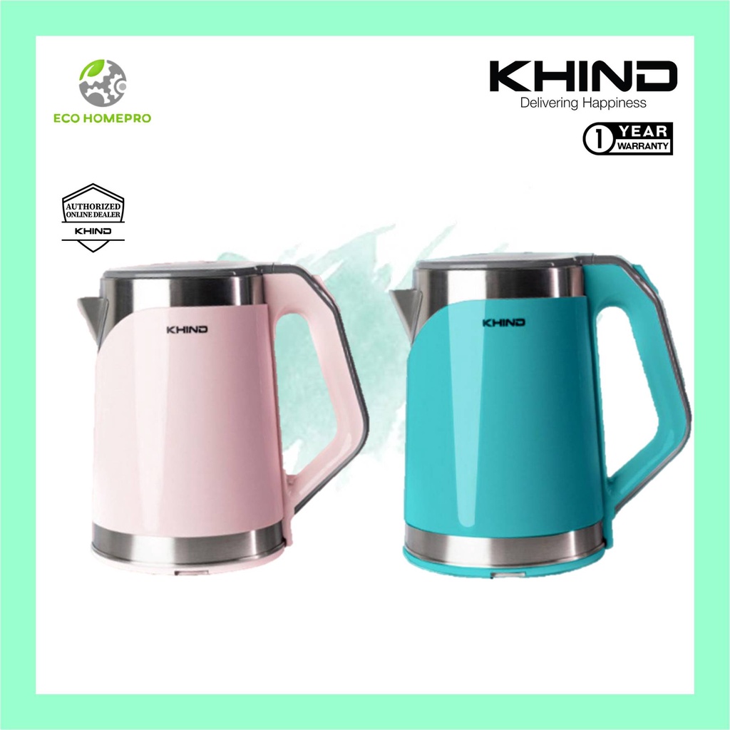Khind 2L Electric Jug Kettle EK2010 (Pink/Turquoise) | Shopee Malaysia