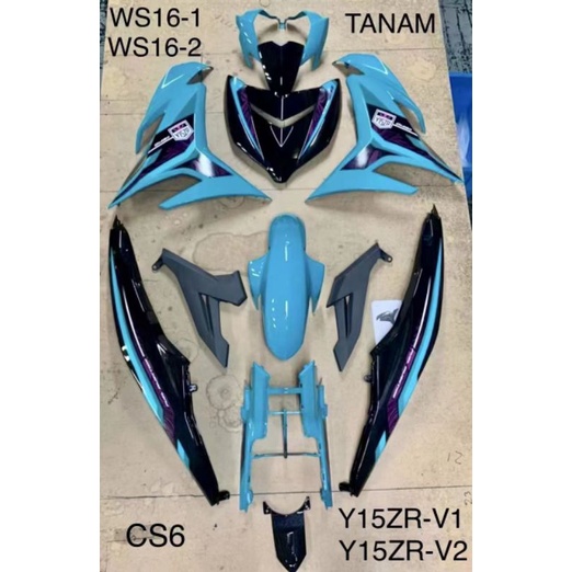 Y15ZR V2 EXCITER YSUKU YAMAHA - FULL BODY COVER SET SIAP STICKER TANAM ...
