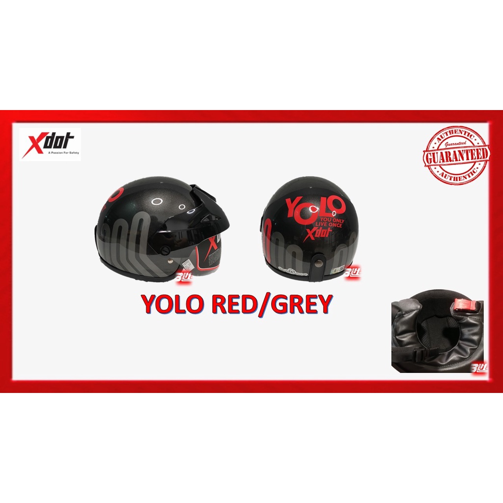 HELMET Xdot G118 Steng with visor SIRIM APPROVE with CLIP 60cm L SIZE X ...