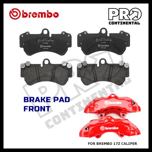 GENUINE BREMBO FRONT BRAKE PAD FOR 17Z 6 POT CALIPER VOLKSWAGEN PORSCHE AUDI | Shopee Malaysia