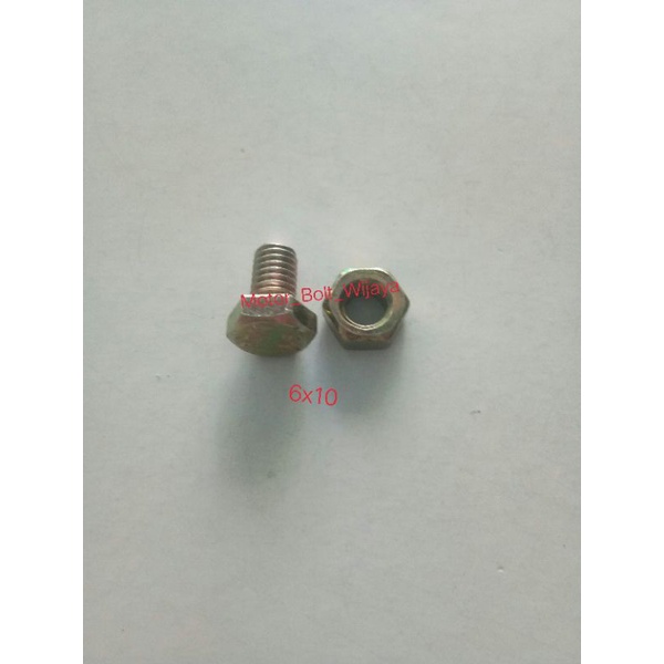 10 Bolts + 6mm x 1cm Nuts 1 Pcs | Shopee Malaysia
