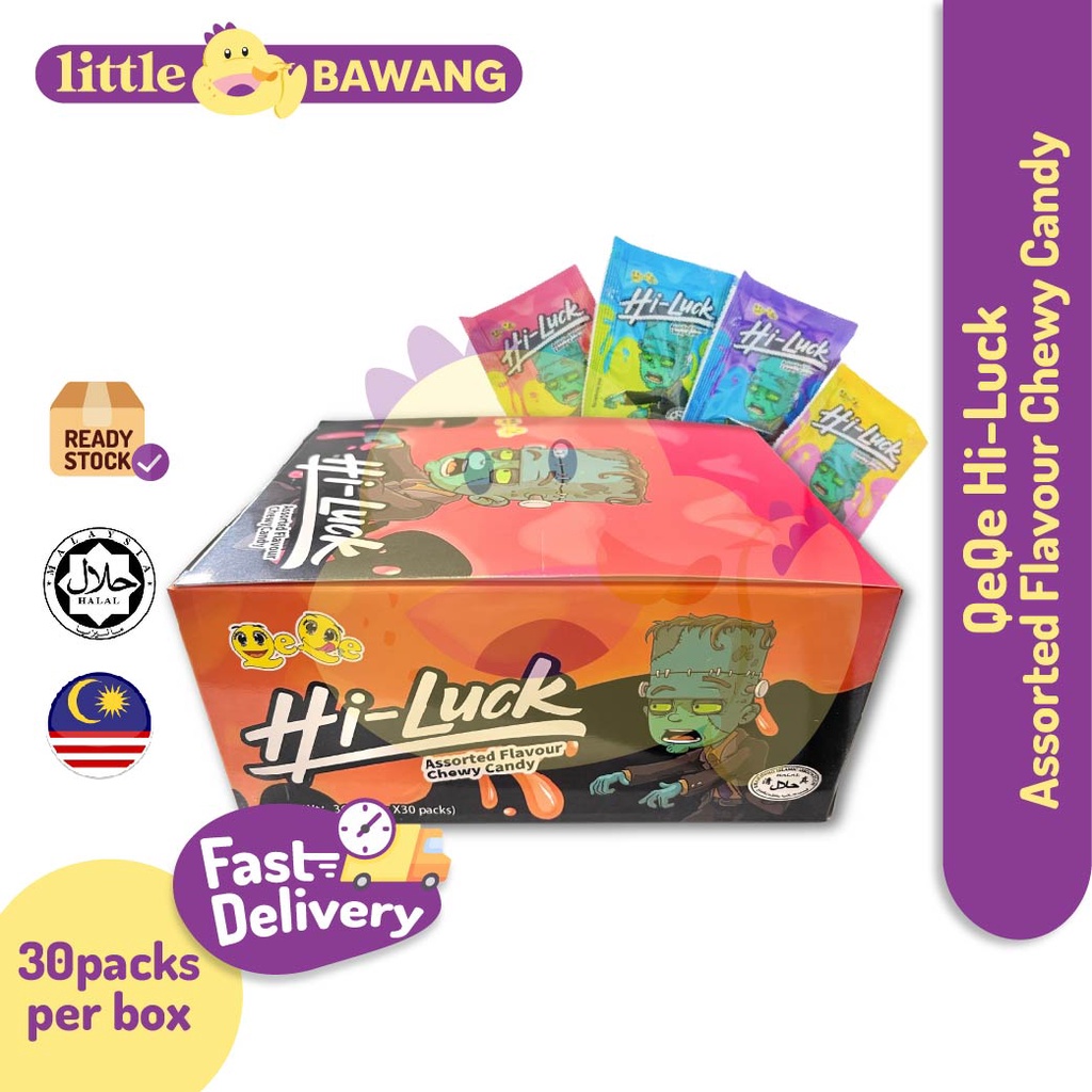 QeQe Hi Luck Assorted Flavour Chewy Candy 30packs per box | Shopee Malaysia