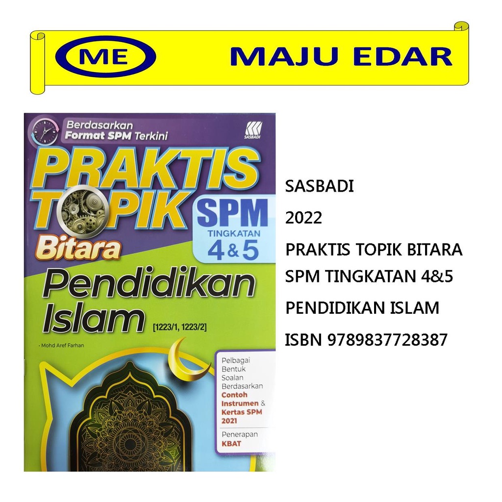 SASBADI 2022 PRAKTIS TOPIK BITARA SPM TINGKATAN 4&5 KSSM/ BUKU LATIHAN TOPIKAL | Shopee Malaysia