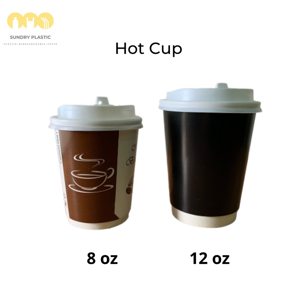 Paper Hot Cup / 8oz & 12oz Paper Hot Cup with White Color Lid ...