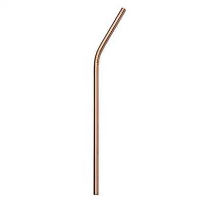 Metal Straw Colorful Aluminum Drinking Straws Reusable Straw (ROSE GOLD ...