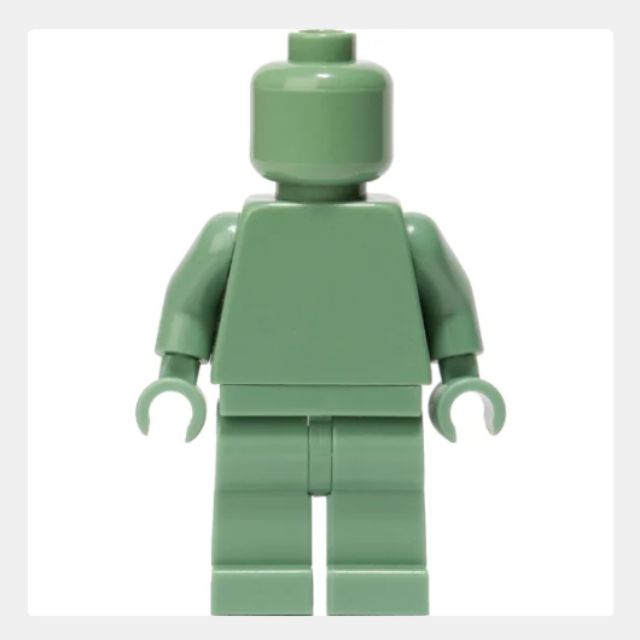 [LM] LEGO monochrome minifigure (Sand Green) | Shopee Malaysia