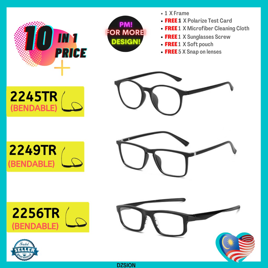 💖BUY 1 FREE 9 💖Polarized Magnetic Clip On Sunglasses Unisex | Shopee ...