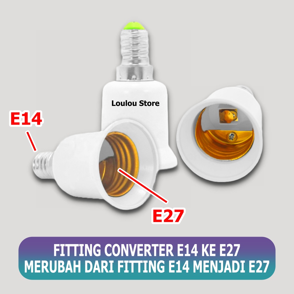 Converter Lamp Fittings E14 To Fittings E27 Fittings Over E14 To E 27 | Shopee Malaysia