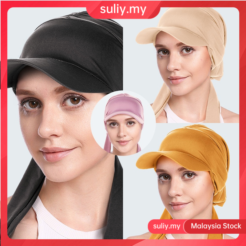 【Malaysia stock】Bowknot Headband Hat Fashion Strap Hat Multi-color Brim ...