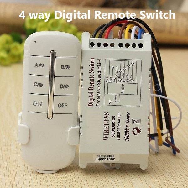 4 channel RF Digital On/Off 240v Remote Control Switch | Shopee Malaysia