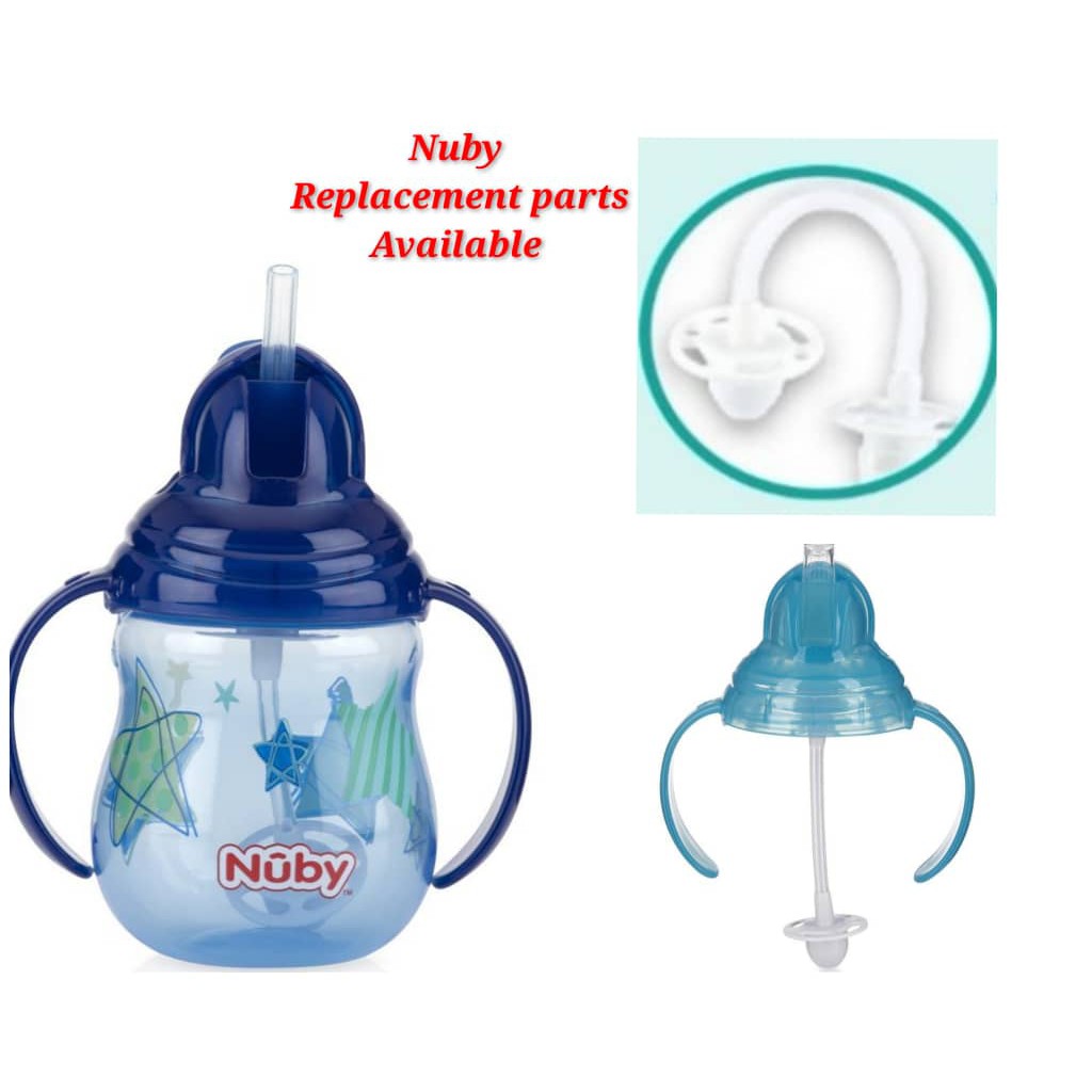 Nuby Designer Pinpoint 2 Handle Click-It Trainer Straw Cup 9oz/270ml 12m+ Single Pack/Combo Set ...