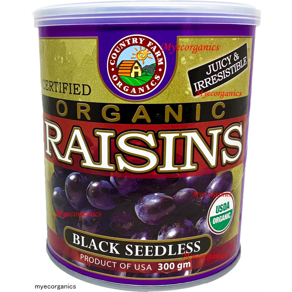Country Farm Organic Black Seedless Raisins 300gm | Shopee Malaysia