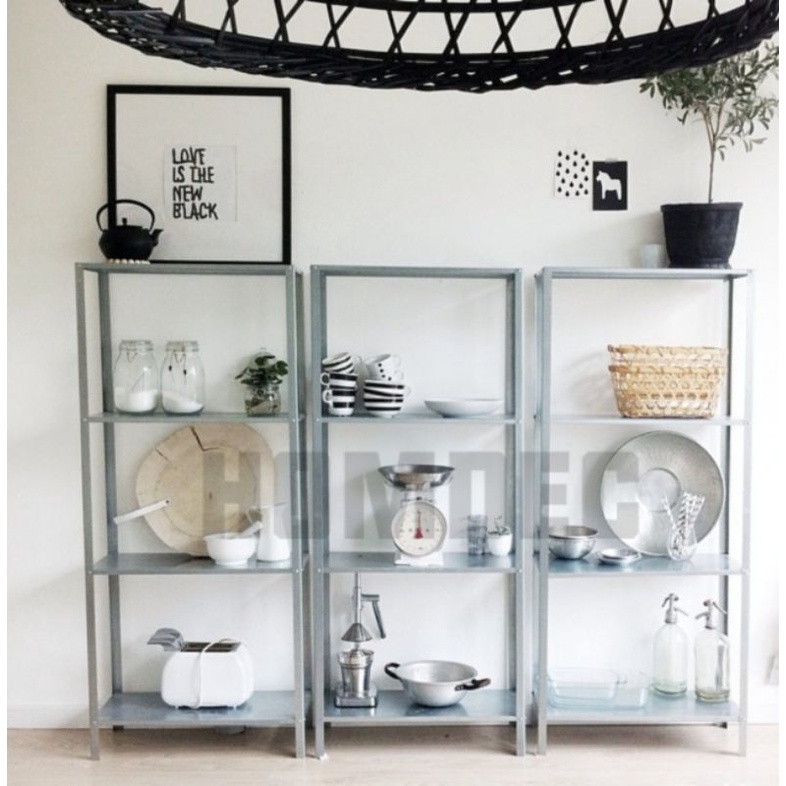 💥READY STOCK💥ORIGINAL IKEA HYLLIS 4 LEVEL RACK SHELVING UNIT ...