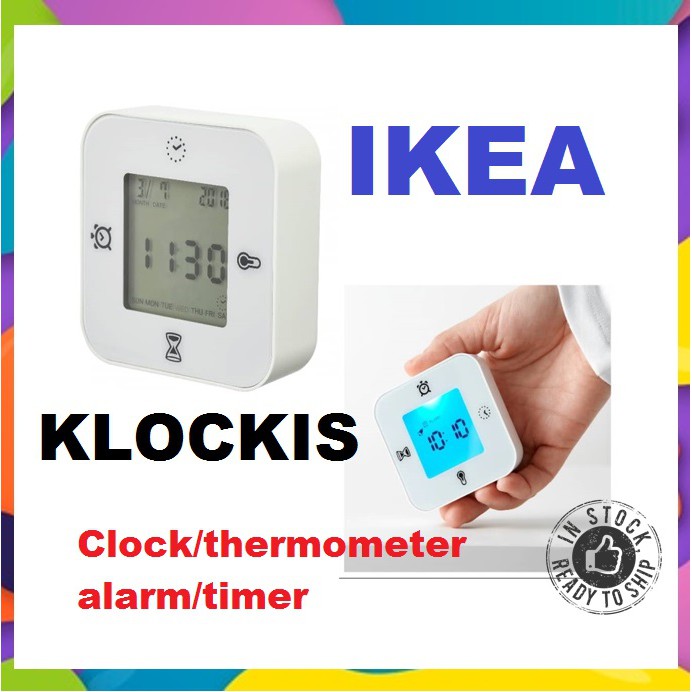 🔥READY STOCK🔥1KEA KLOCKIS table clock/thermomoter/alarm/timer | Shopee Malaysia