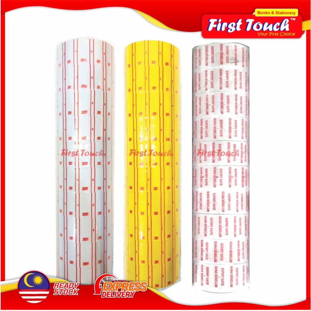 Price Label Tag Sticker MX5500 / RM (White) / RM (Yellow) / Guna ...