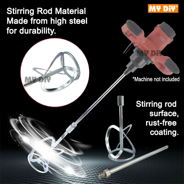 MYDIYHOMEDEPOT - Paint Mixer Machine Mixer Rod M14 Mixer Paddle Paint ...