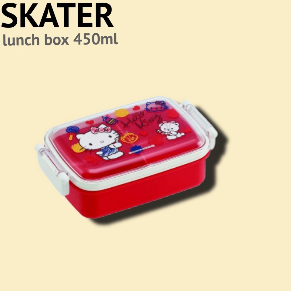 [Skater] Hello Kitty Sketch 1-Tier Dome Type Square Lunch Box 450 ml | Shopee Malaysia