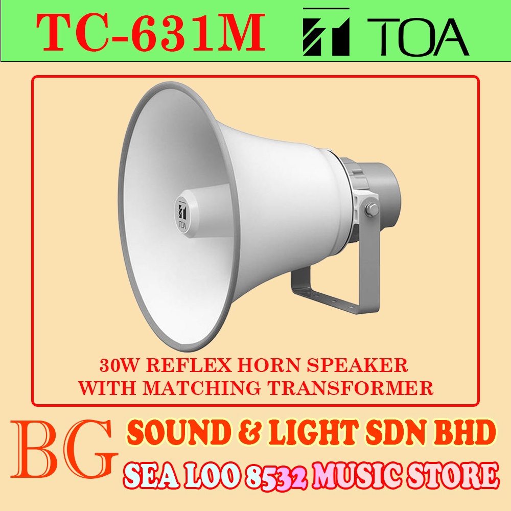 TOA TC631M / TC-631M 30W REFLEX HORN SPEAKER WITH MATCHING TRANSFORMER | Shopee Malaysia