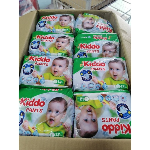 Diapers Kiddo Pant Value Pack M14 L12 XL10 XXL8 READY STOCK | Shopee ...
