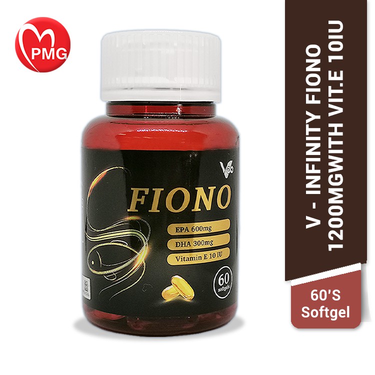 [V-INFINITY] Fiono 1200mg W/Vit.E 10IU 60's - Omega 3 Fish Oil, Improve ...