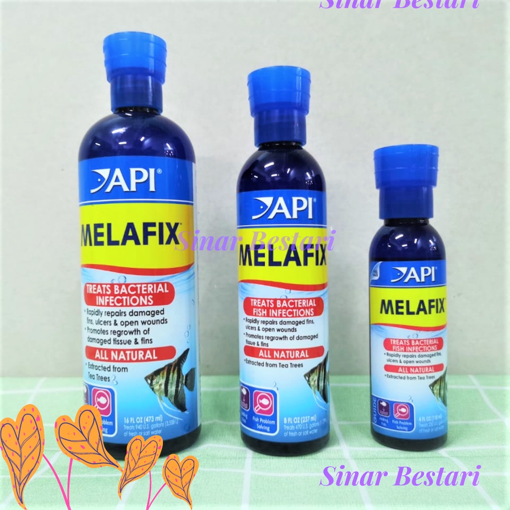 API® MELAFIX Fish Remedy 118ml 237ml 473ml Cloud Rot Luka Fungus Ikan ...
