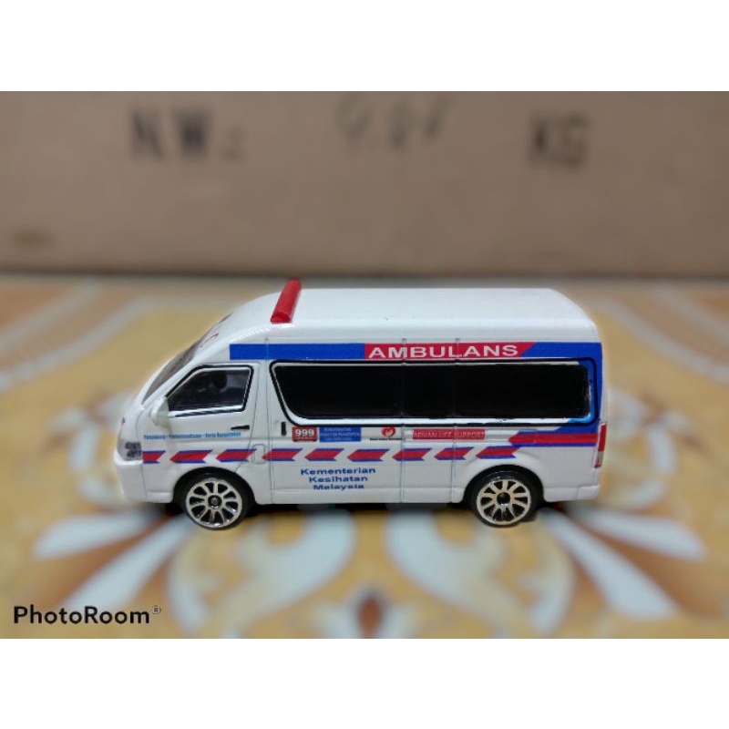 replika toyota hiace ambulans kkm Scale 1:64 CUSTOM | Shopee Malaysia