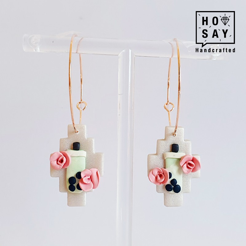 [ONLY ONE] Hosay Boba Pearl Milk Tea Bubble Milk Tea Rose Pastel ...