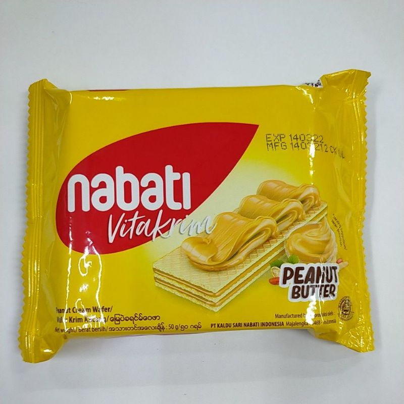 Nabati Vitakrim Peanut Butter Cream Wafer 50g | Shopee Malaysia