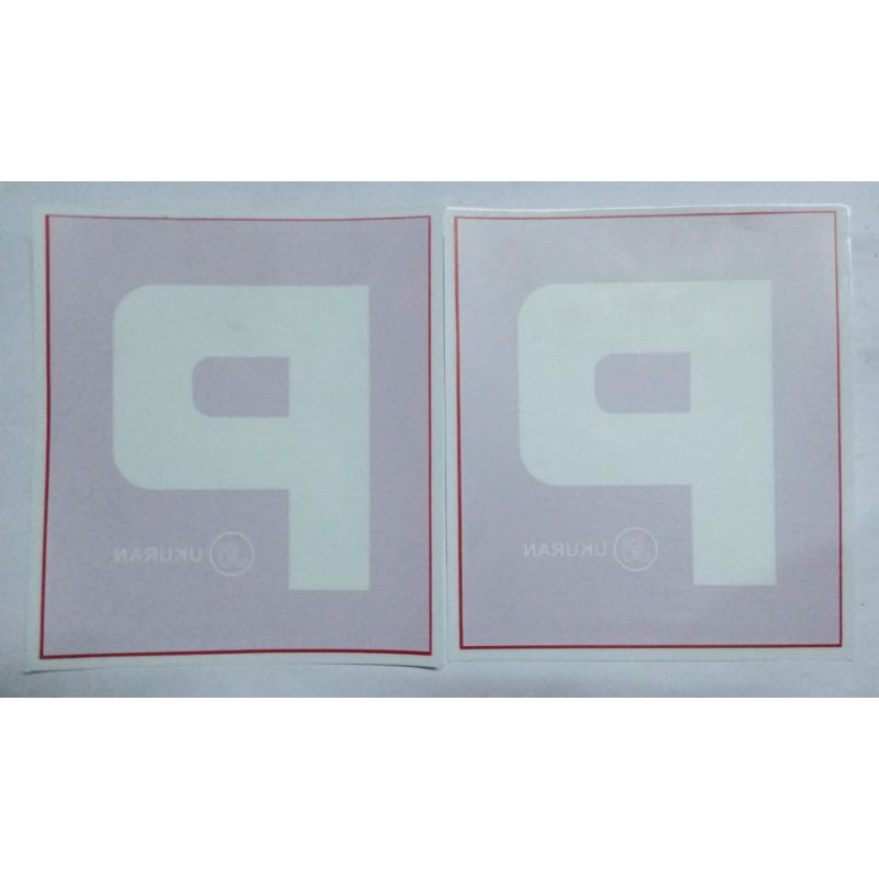 STICKER (P)(KERETA)(MENGIKUT UKURAN JPJ)(STICKER YANG MENANDAKAN ...