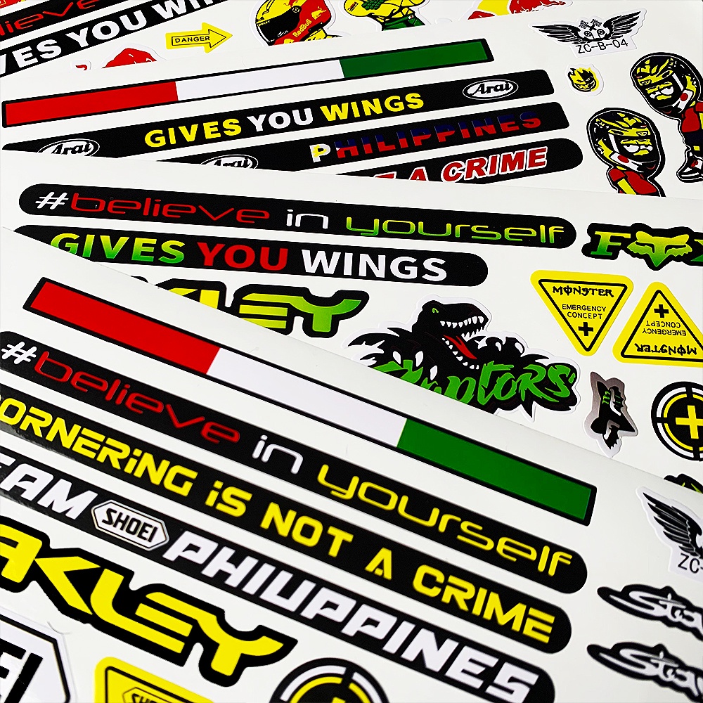 Motorcycle Refletived Sticker EVO 46 EVO 93 Red Bull Sticker Waterproof ...