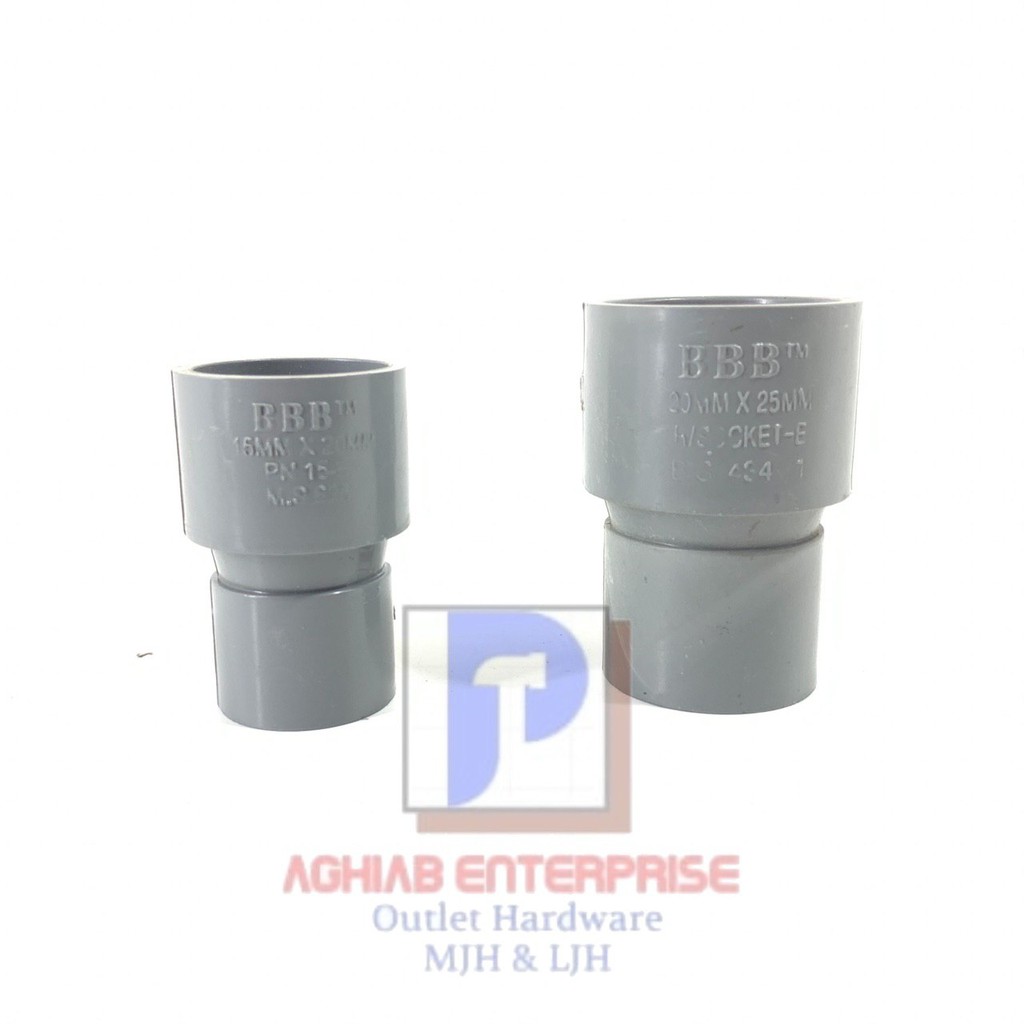 PVC REDUCE SOCKET (R/SOCKET) 20MM X 15MM, 20MM X25MM/ R/SOCKET | Shopee ...