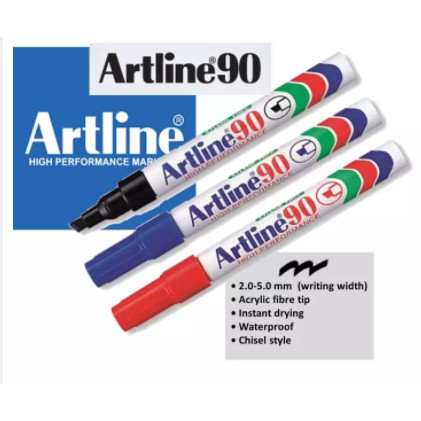 Artline 90 High Performance Permanent Marker Pen - EK-90 Refillable 2 ...