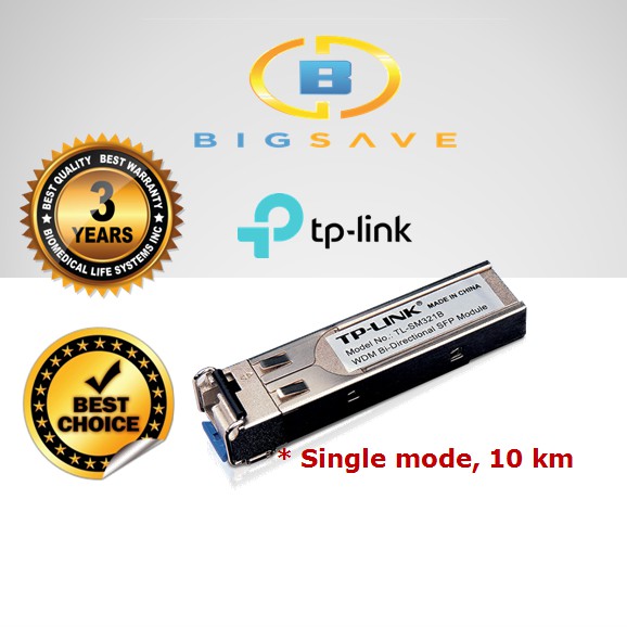 TP-LINK TL-SM321B 1000BASE-BX GIGABIT SINGLE MODE WDM Bi-DIRECTIONAL ...